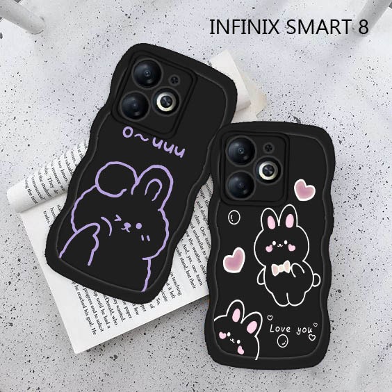 Jual [BG05] Softcase Gelombang Hitam INFINIX SMART 8 TERBARU - Case ...