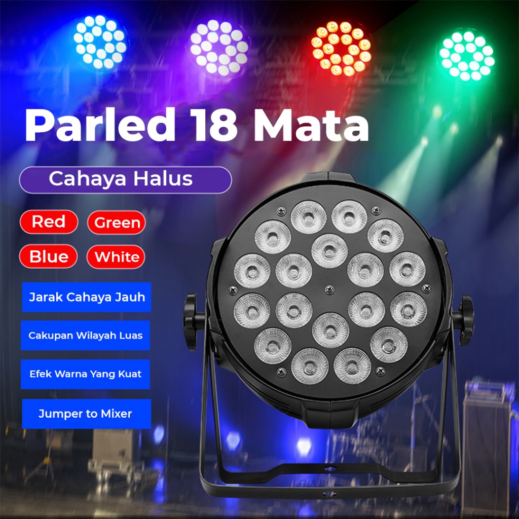 Jual Lampu Parled 18 LED full Color/ada sensor suara/lampu panggung rgb ... Jual Lampu Parled 18 LED full Color/ada sensor suara/lampu panggung rgb ...