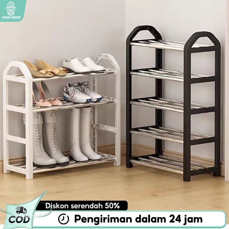 Jual Rak Sepatu Stainless Steel Rak Sandal Rak Sepatu Serbaguna Tempat ...