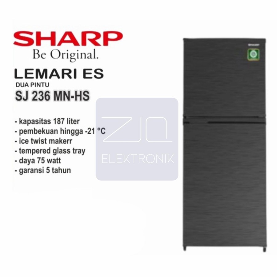 Jual SHARP - Kulkas SJ 236MN HS 2 Pintu Kirei Series 236 MNHS | Shopee ...