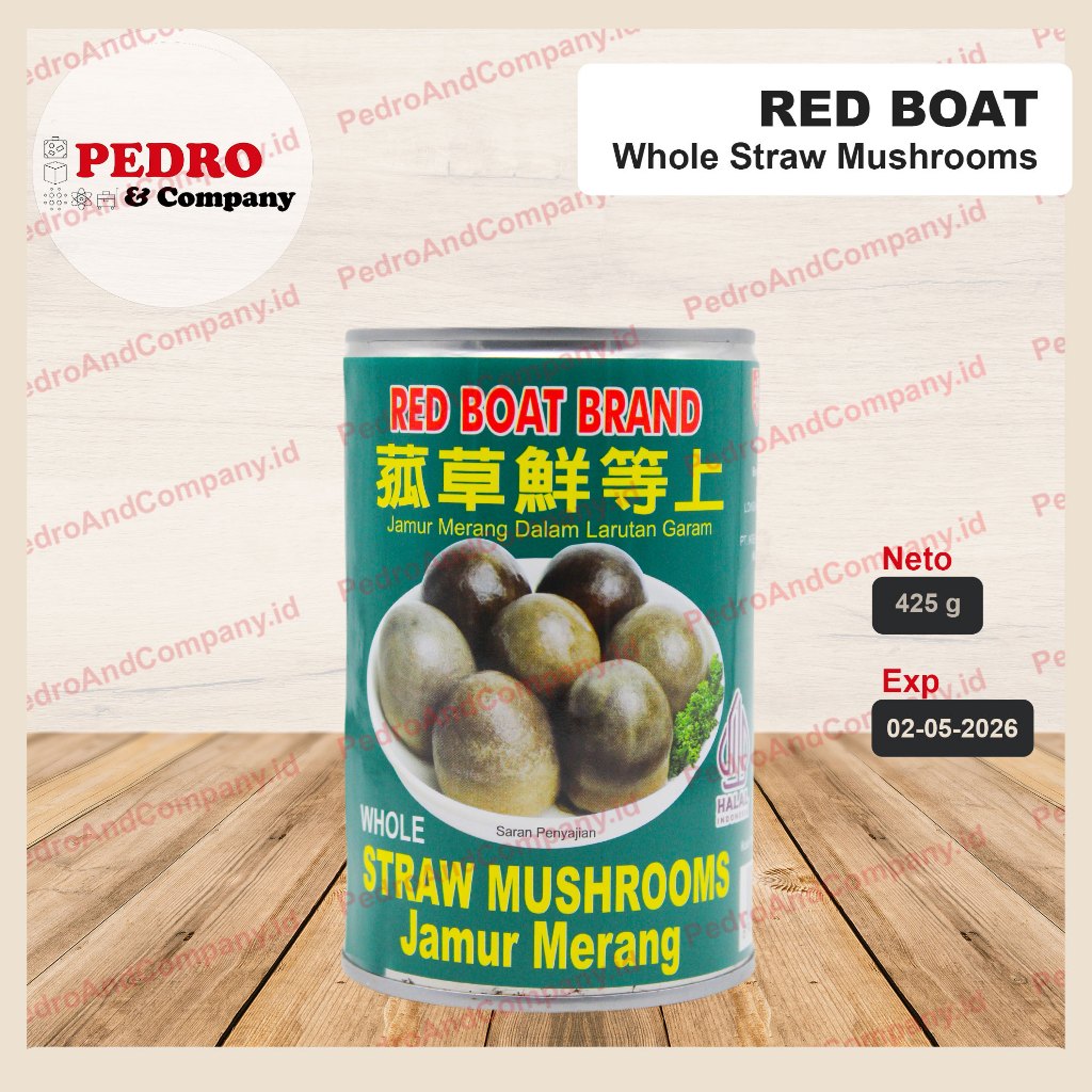 Jual Red boat whole straw mushrooms jamur merang 425 gram - makanan ...