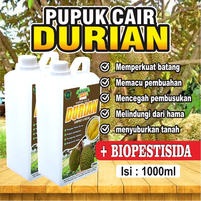 Jual Pupuk Booster Organik Pelebat Buah Durian Isi 1000ml. Pemacu Bunga dan Buah Durian Agar ...