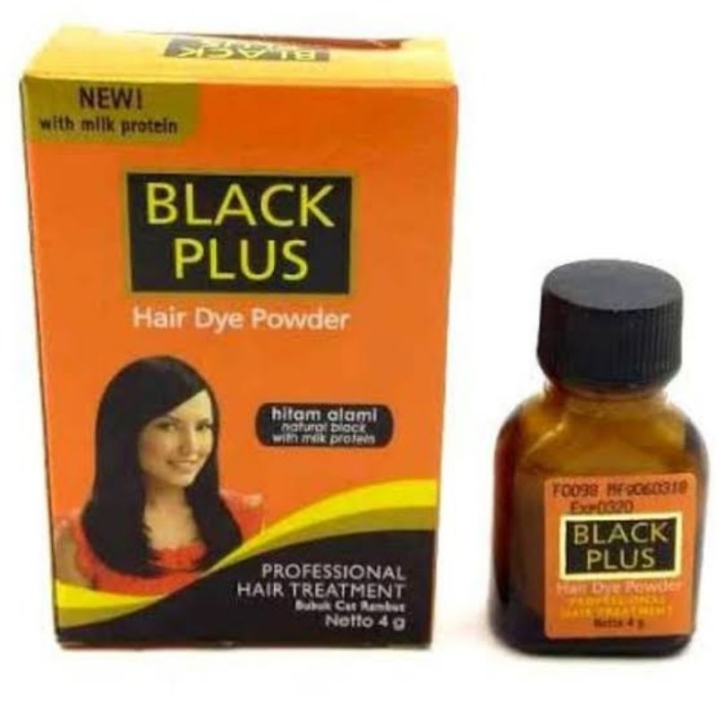 Jual Black Plus Hair Dye Powder Hitam Alami Natural Black (Cat Rambut ...