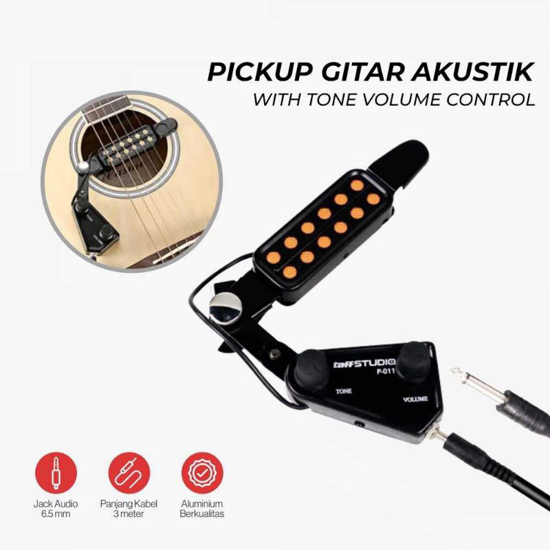 Jual Pickup Tempel Gitar Akustik Volume Tone Control P-011/012 | Shopee ...