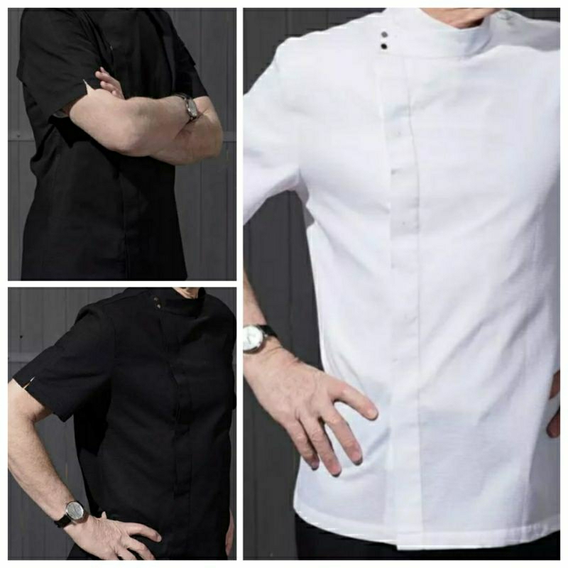 Jual Pakaian pria pakaian seragam chef koki baju pria pegawai kemeja ...
