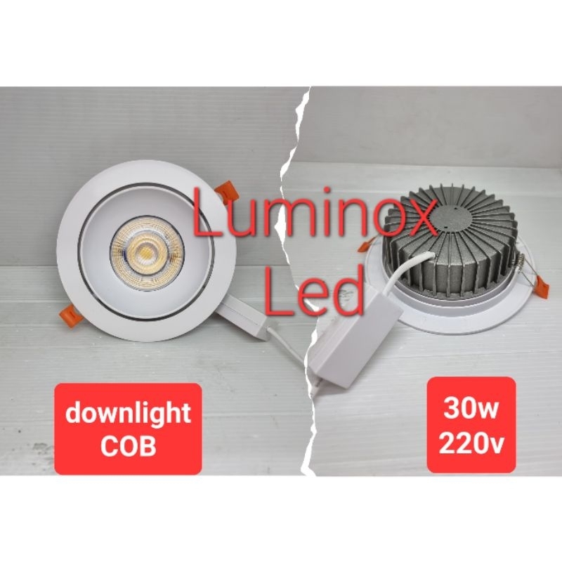 Jual downlight led cob 30w 30 watt 3000k warmwhite / tanam plafon ...