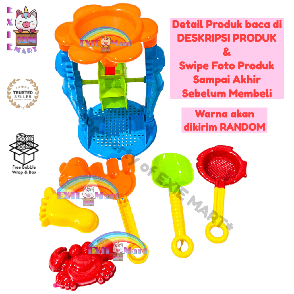 Jual MAINAN ANAK KINCIR AIR PASIR PANTAI + CETAKAN PASIR PANTAI ...