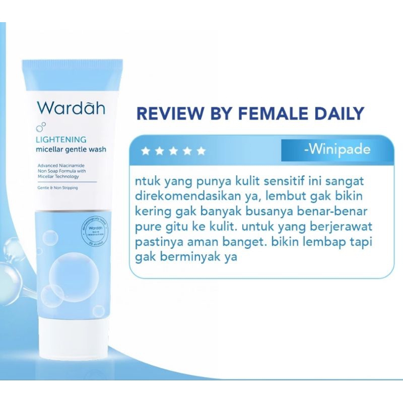 Jual Wardah Lightening Micellar Gentle Wash/ Sabun Pencuci Muka ...