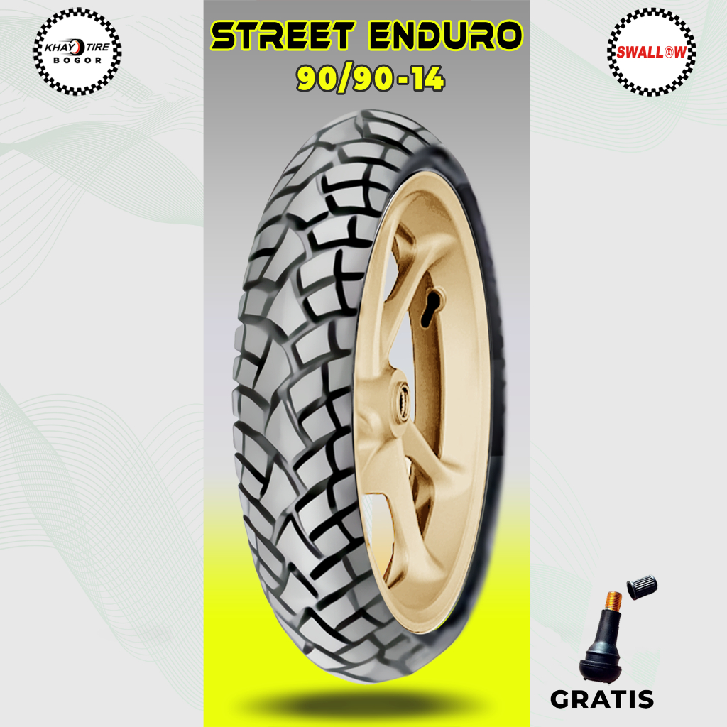 Jual Ban Motor Matic SWALLOW STREET ENDURO 90/90 Ring 14 Tubeless ...