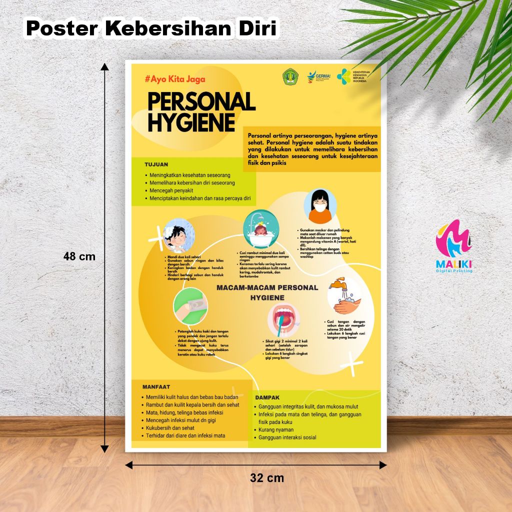 Jual Poster Keshatan Kebershian diri (Poster Personal Hygiene) | Shopee ...