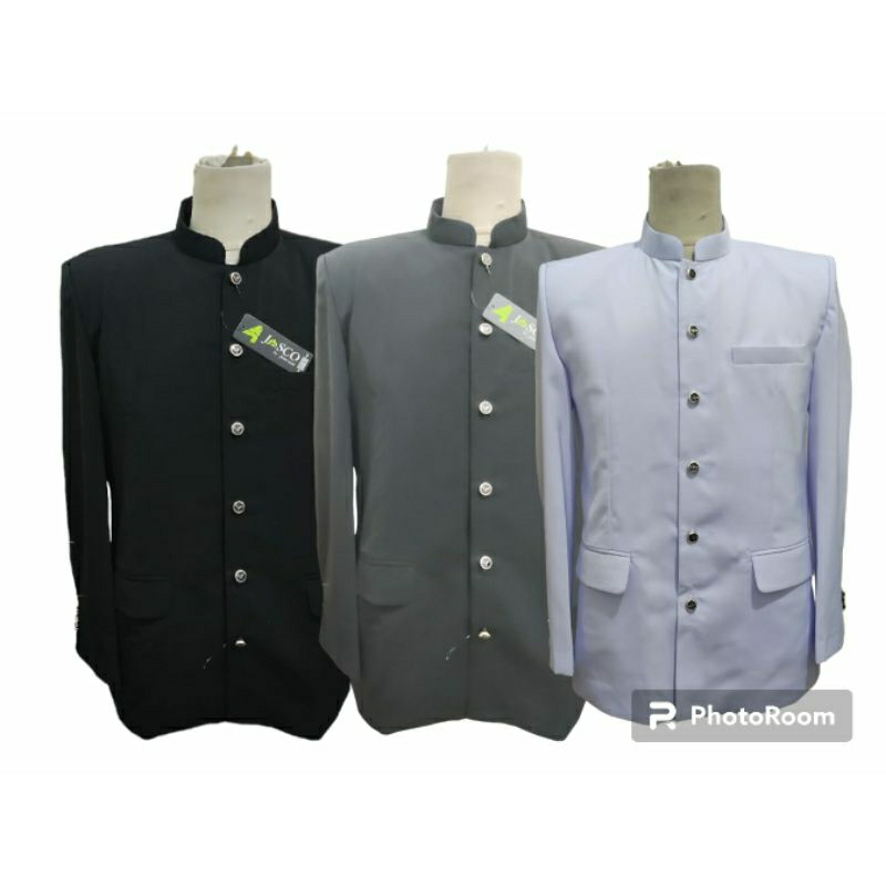 Jual Jas koko Busana Muslim Pria Jasko polos Abu Hitam Putih | Shopee ...