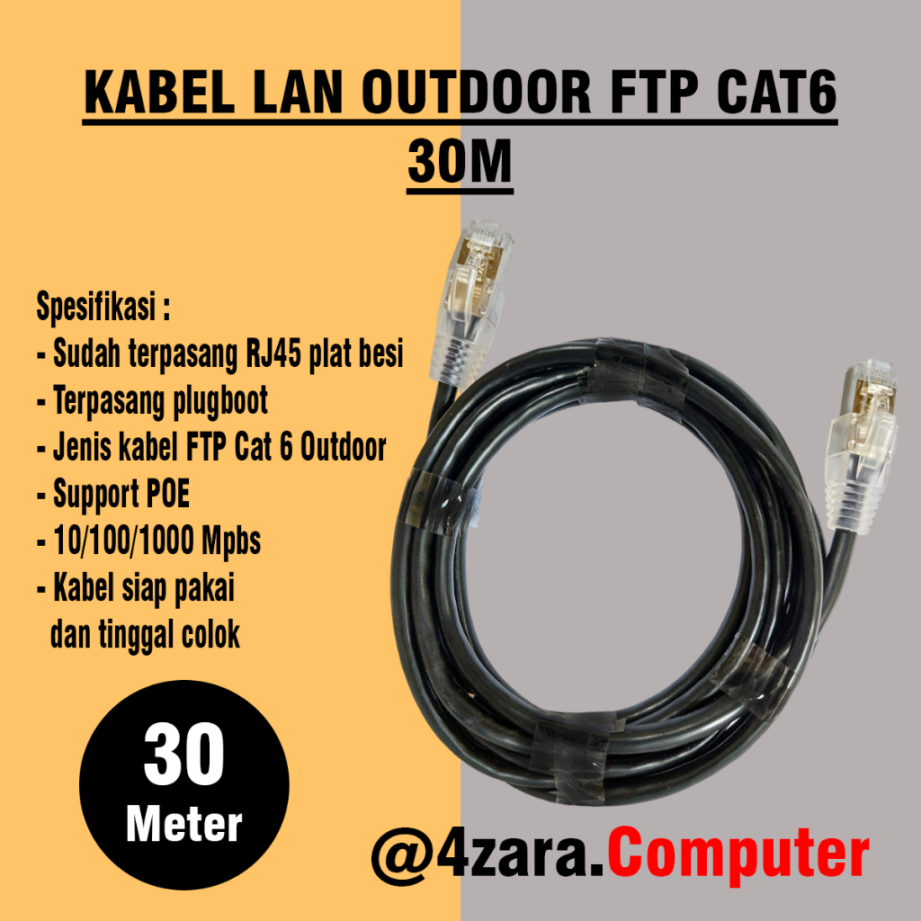 Jual Kabel LAN 30M CAT6 SPECTRA STP FTP 30Meter Outdoor Cat 6 30 Meter | Shopee Indonesia