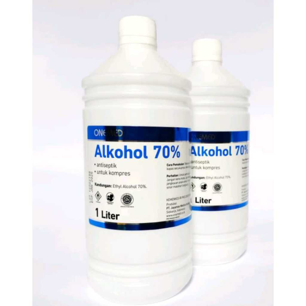 Jual ALKOHOL 70% ONEMED 1 LITER/BOTOL | Shopee Indonesia