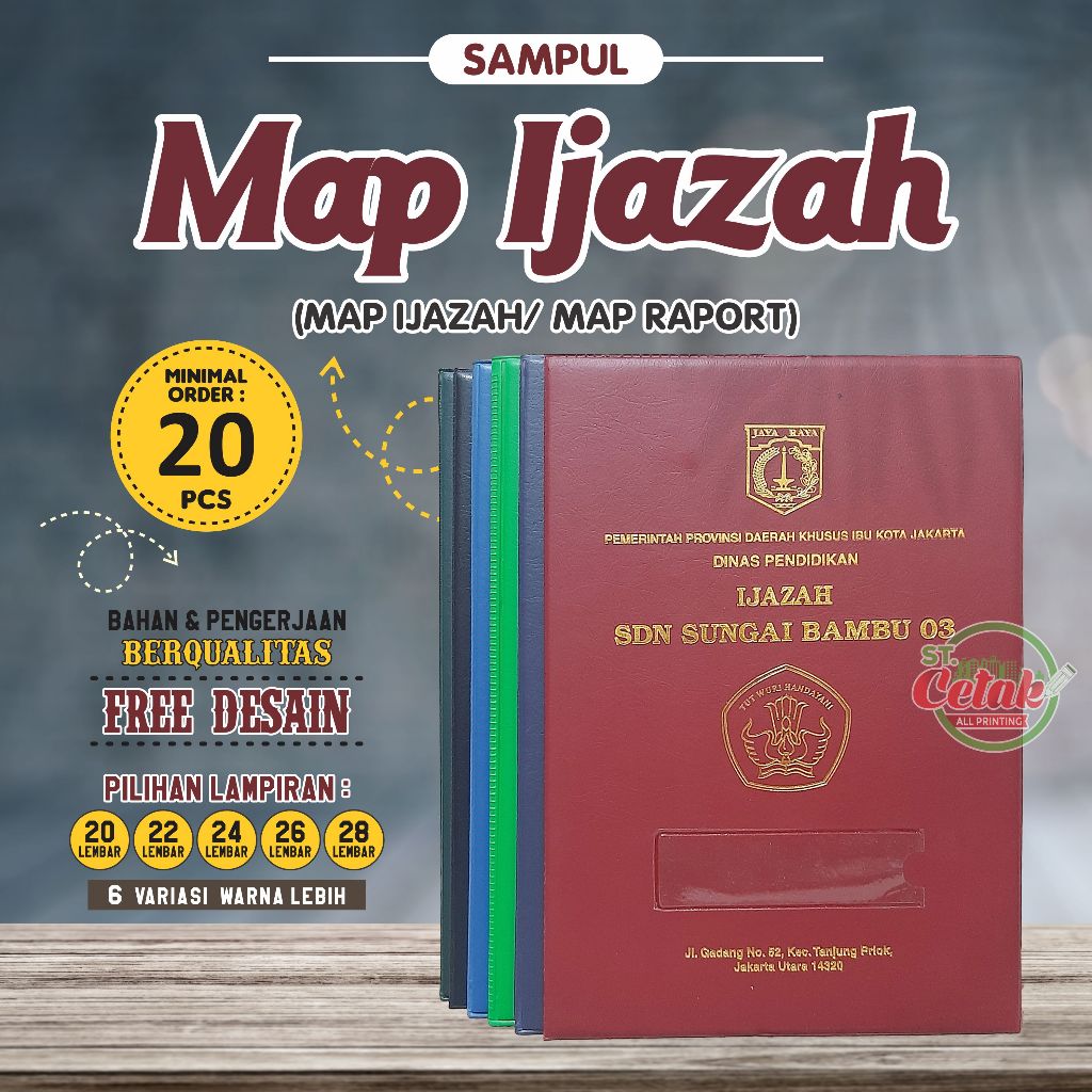 Jual MAP RAPORT | SAMPUL RAPORT | MAP IJAZAH K13 - CUSTOM HOTPRINT ...