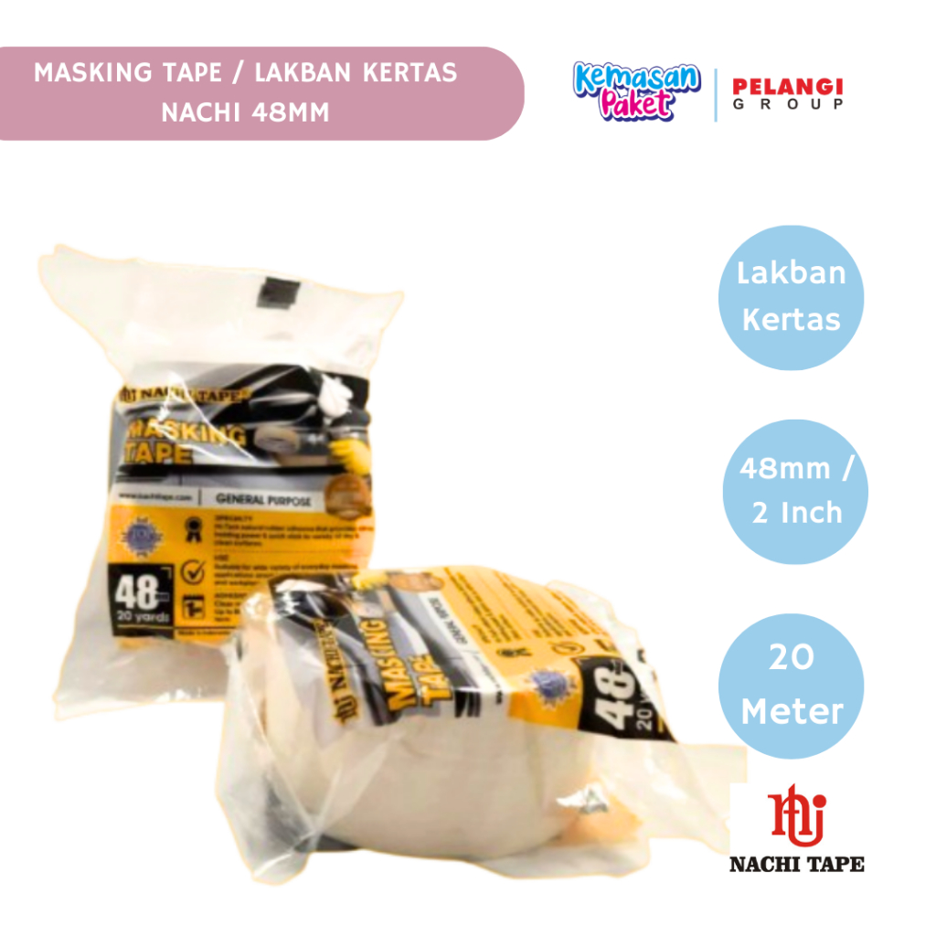 Jual MASKING TAPE NACHI ISOLASI KERTAS NACHI TAPE 48mm dan 24mm ...