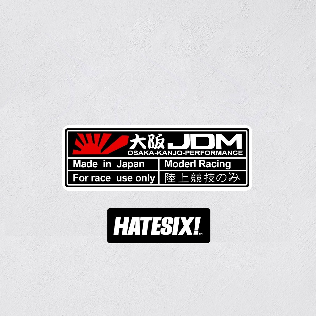 Jual Stiker Decal JDM Osaka Kanjo Performance Strip Hatesix | Shopee ...