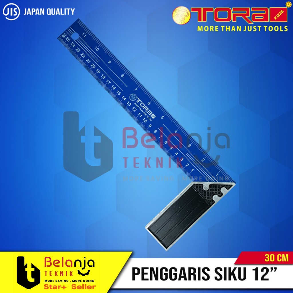 Jual TORA Try Angle Square 12 Inch Penggaris Siku Tukang Meteran 30 CM | Shopee Indonesia