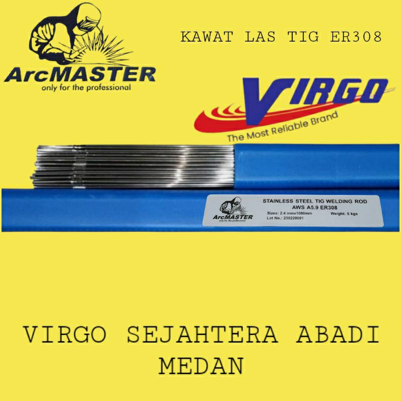 Jual ER308 KAWAT LAS TIG ROD ARGON STAINLESS STEEL FILLER 2.4mm ARCMASTER | Shopee Indonesia