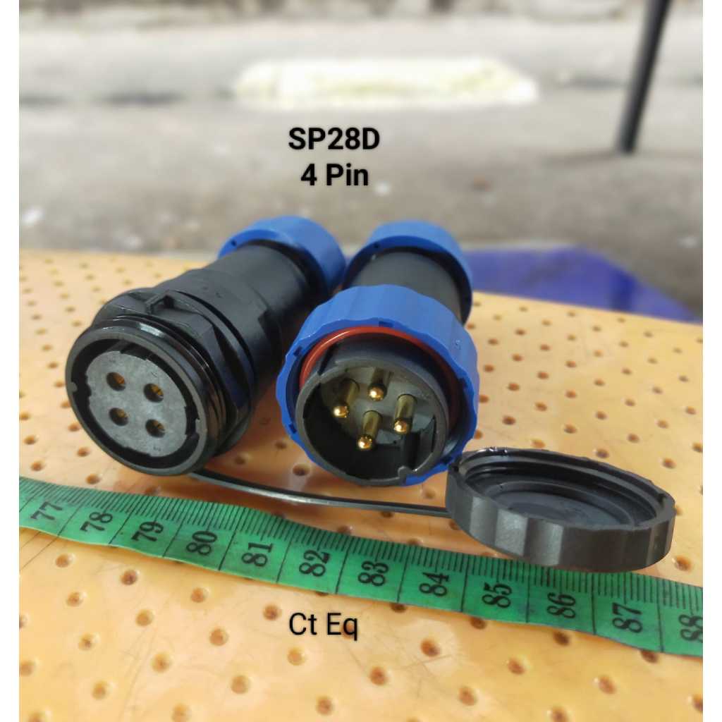 Jual SP28D 4 Pin Plug n Socket IP68 Docking Panel Mount konektor Steker ...