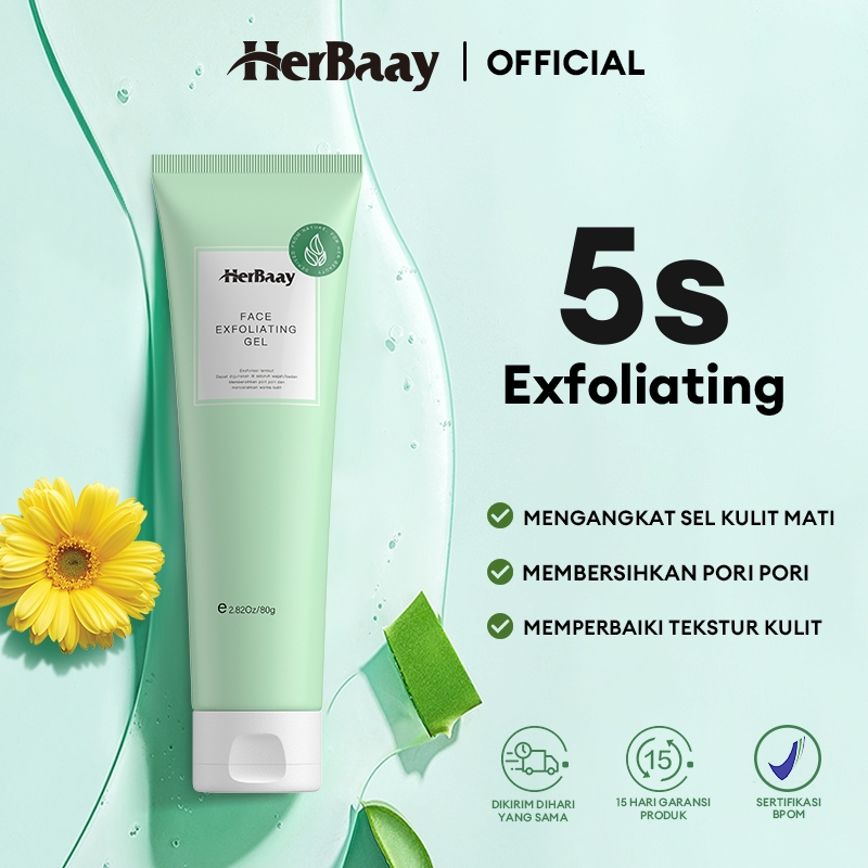 Jual HerBaay Glowing Exfoliating Gel Blackhead Cleaner Oil Control ...