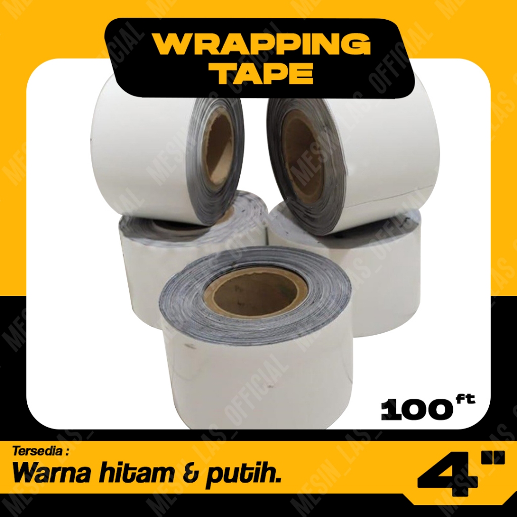 Jual Wrapping Tape 4 Inch x 100 Feet [White]/Isolasi Pipa Bawah Tanah ...