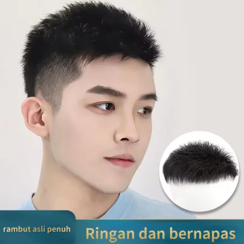 Jual Wig Penutup Botak Pria Toyper Warna Hitam Natural Model Artis ...