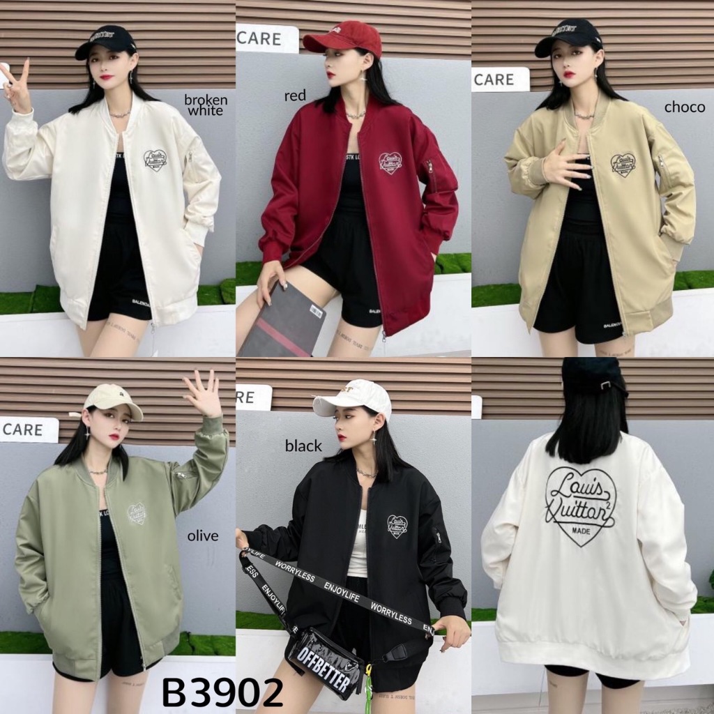 Jual B3902 Lou Oversized Bomber Jacket | Shopee Indonesia