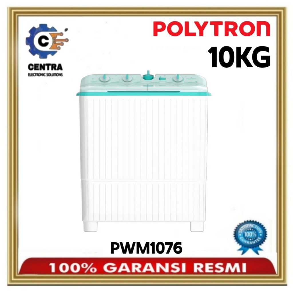 Jual MESIN CUCI POLYTRON PWM 1076 B / PWM 1082 B 10KG 2 TABUNG Garansi ...