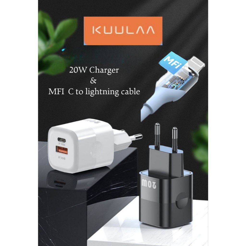 Jual KUULAA Charger USB Type C PD Quick Charge 2 Port 20W / KUULAA ...