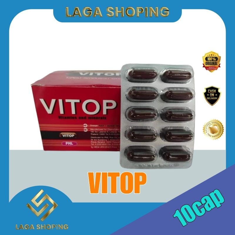 Jual 10 strip vitop 100 capsul vittop vitamin multivitamin nafas ...