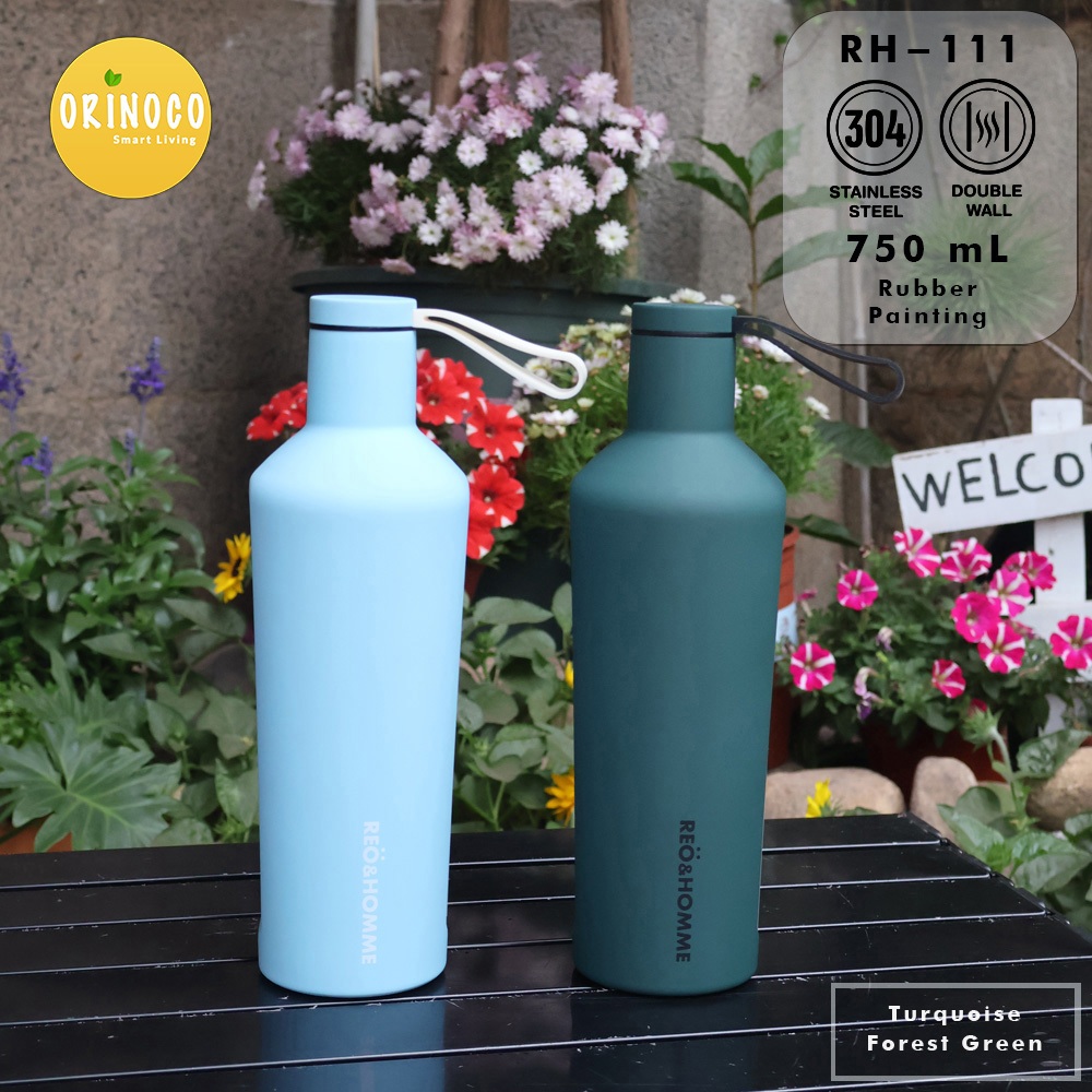 Jual Orinoco Botol Minum Stainless Steel RH-111 Tumbler Rubber Printing Series Vacuum Flask 750 ...