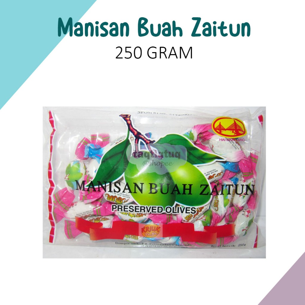 Jual Manisan Buah Zaitun Kering 250 Gram Halal BPOM Hai Wan Qiao ...