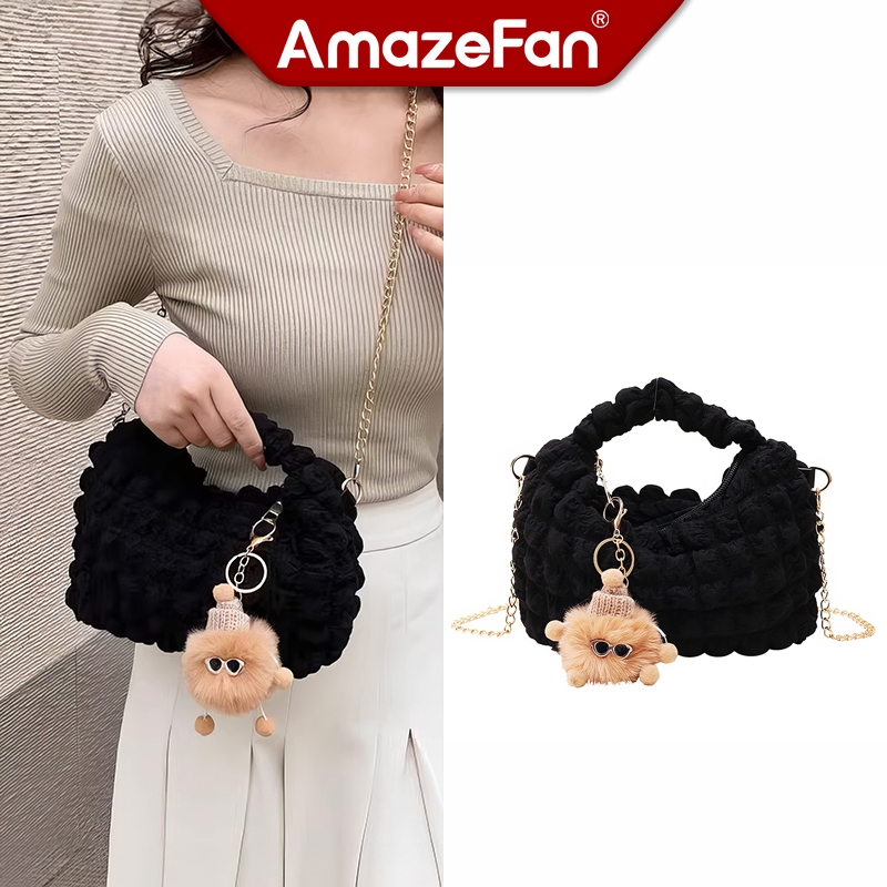 Jual AmazeFan Tas Bahu Wanita Tas Beruang Bulu Tas Fluffy Gaya Tas ...