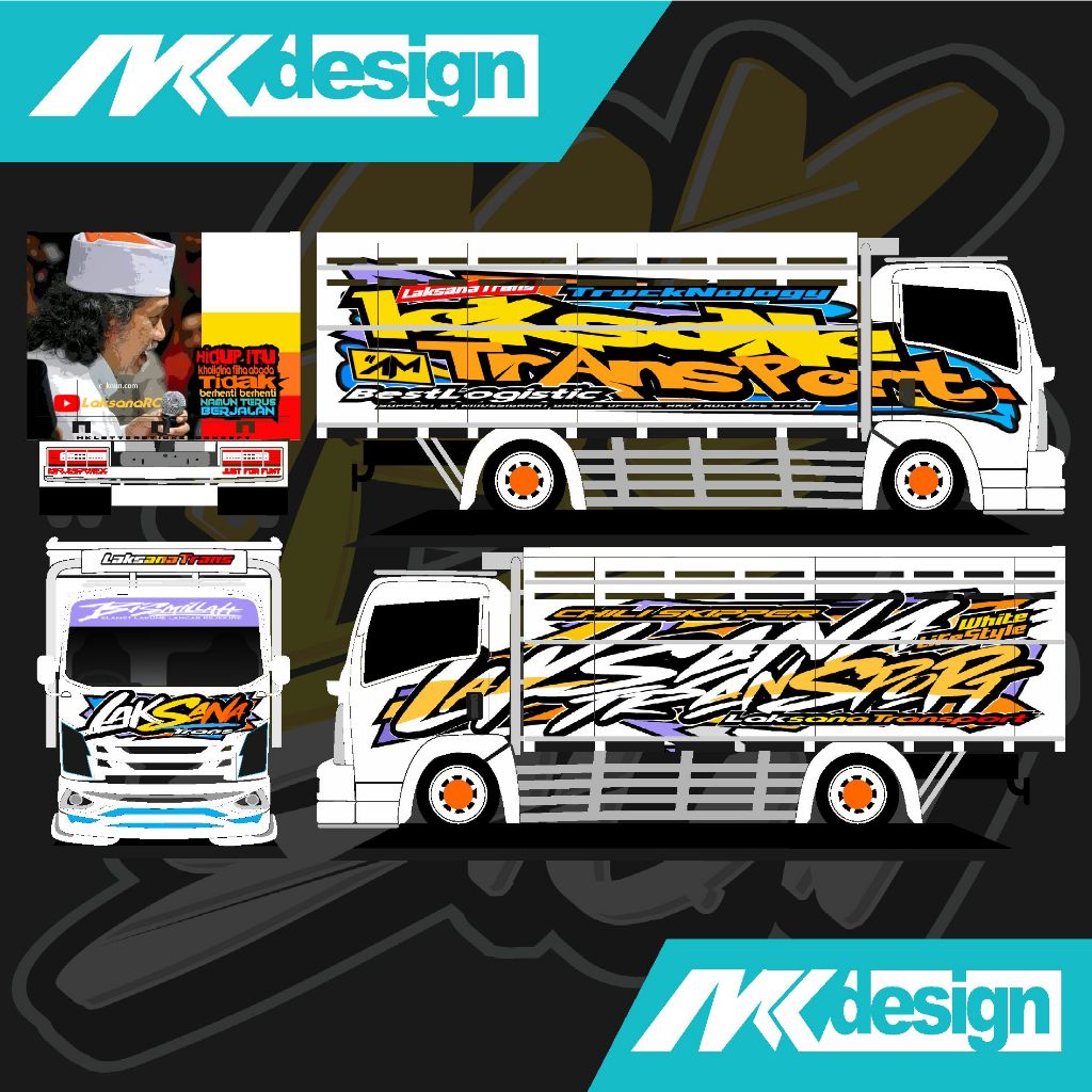 Jual STIKER DECAL FULL BODY STIKER PRINTING MINIATUR TRUK REQUEST ...