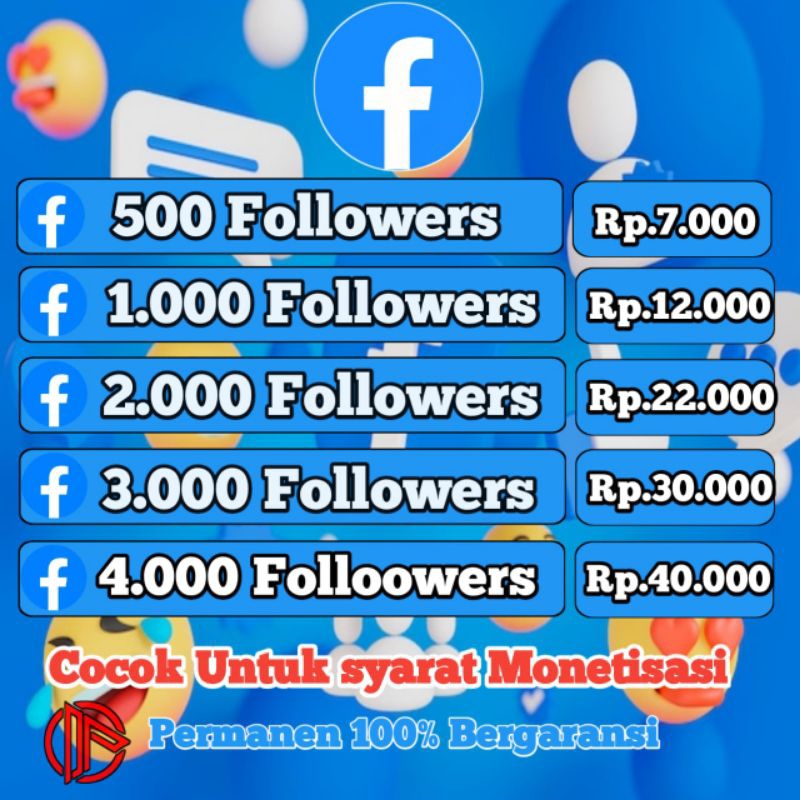 Jual FOLLOWERS FACEBOOK PROFIL/HALAMAN PERMANEN BERGARANSI | Shopee ...