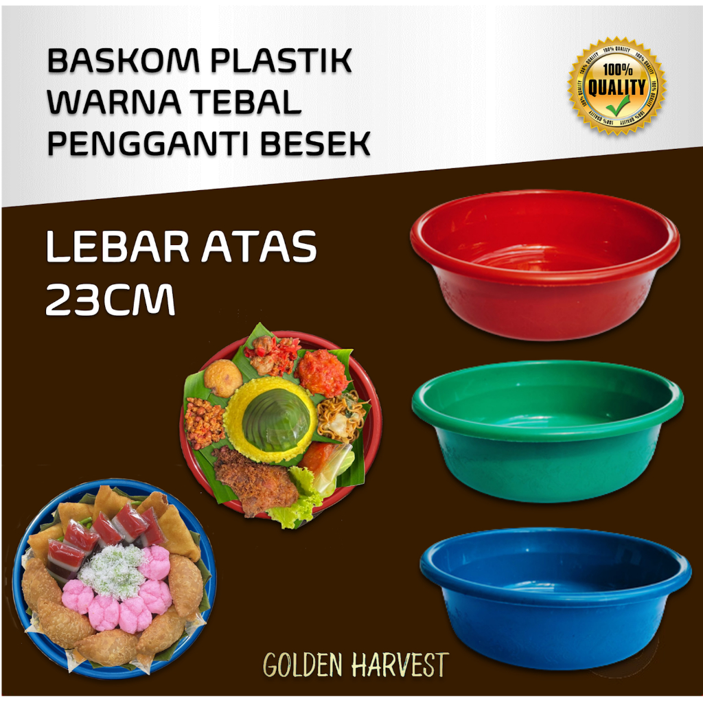 Jual baskom plastik warna tebal ukuran lebar 23 cm besar | Shopee Indonesia