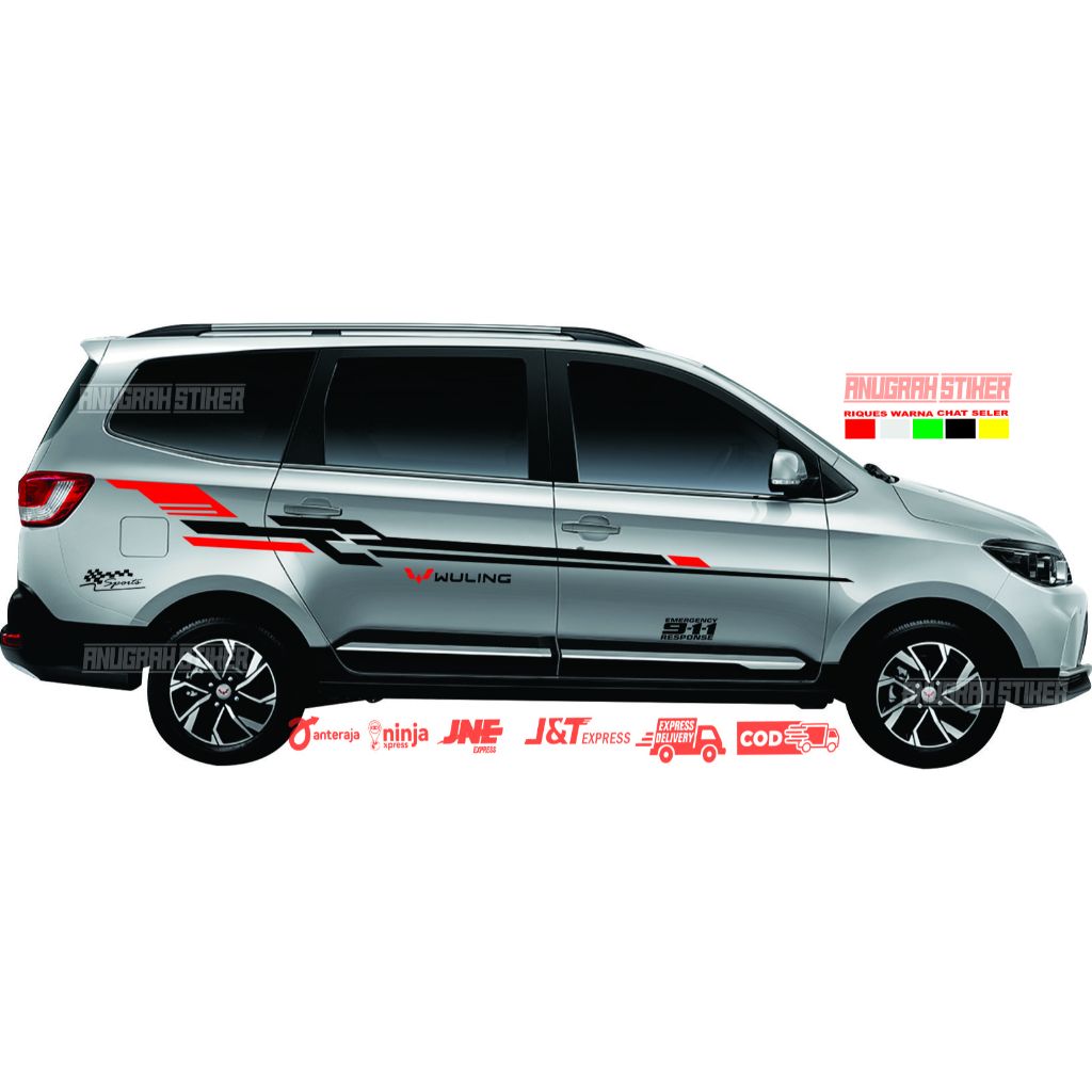 Jual PROMO Stiker Body Mobil Wuling Confero Aksesoris Sticker Wuling ...