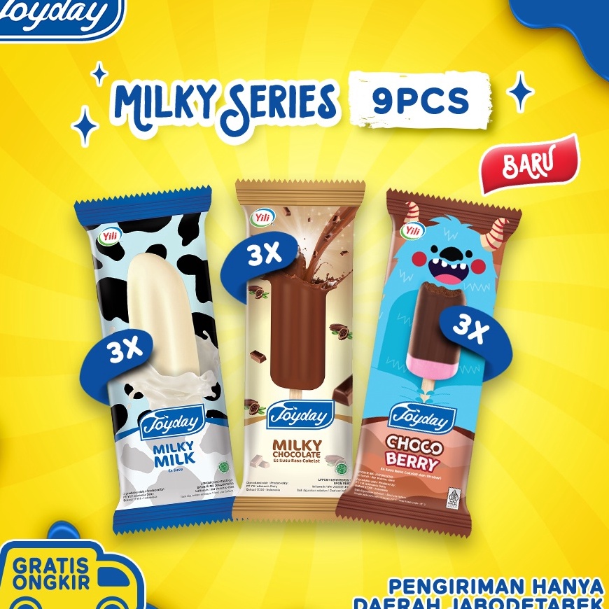 Jual DHPD7161 MEGA SALE Joyday Ice Cream Package Milky Series Isi 9pcs ...