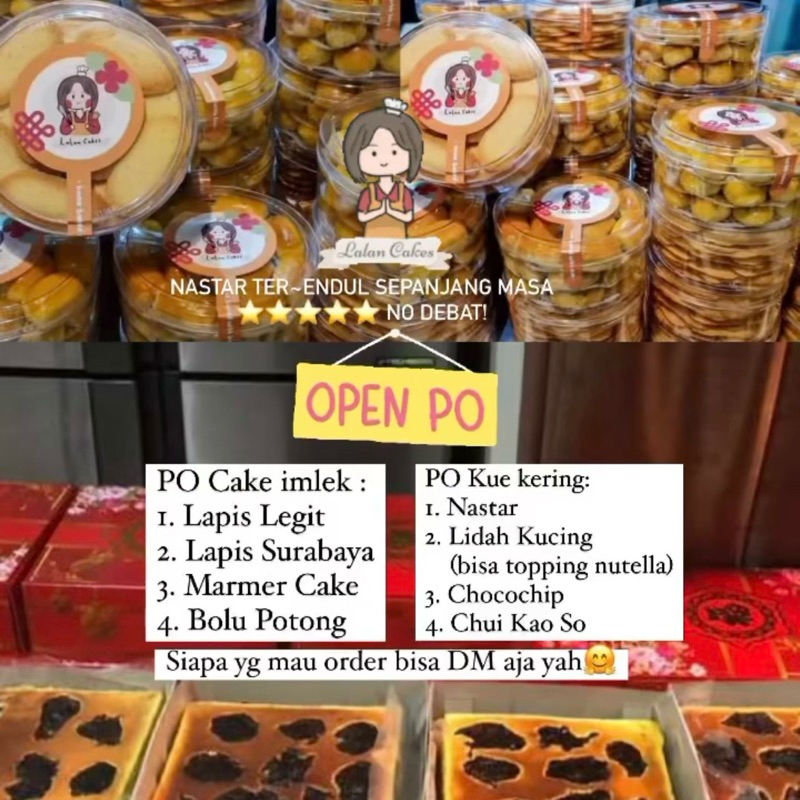Jual OPEN PO IMLEK 2024 CAKE & KUE KERING LALAN CAKES | Shopee Indonesia