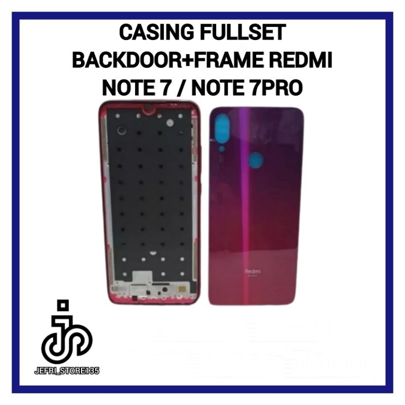 Jual CASING FULLSET XIAOMI REDMI NOTE 7/ BACKDOOR + FRAME REDMI NOTE 7 ...