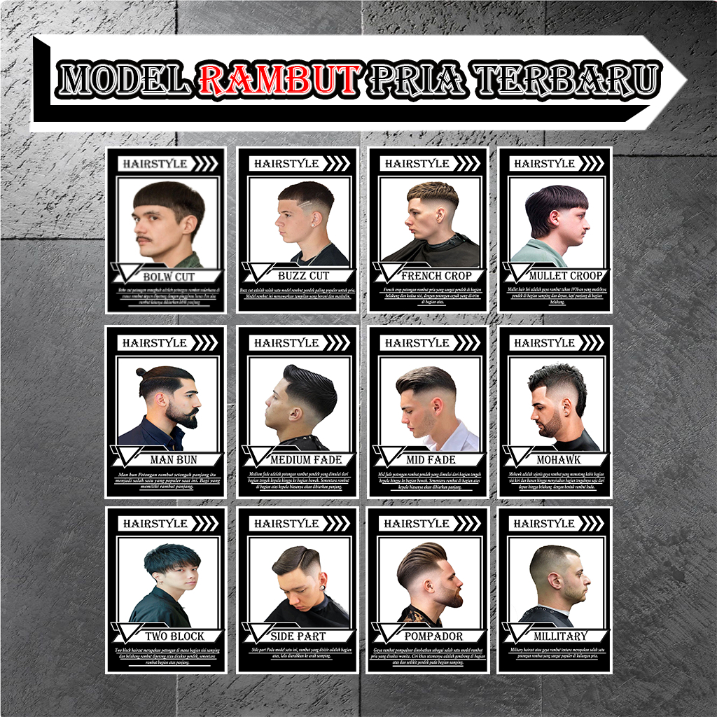Jual Lapak kate - poster barbershop - poster barbershop model terbaru ...