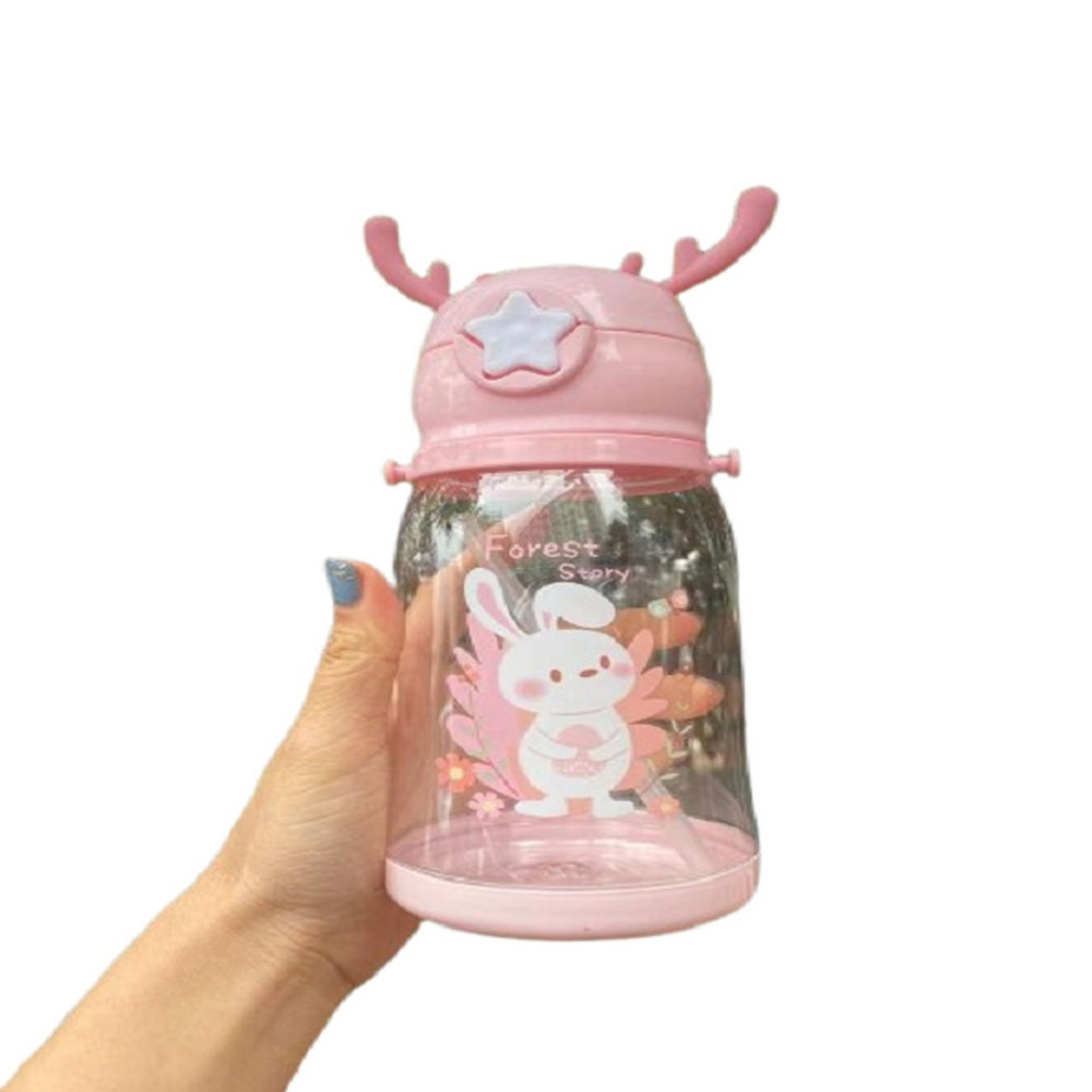 Jual Botol Air Minum Anak BPA FREE dengan Sedotan 610ml Model Tanduk Rusa Lucu / Botol Minum ...