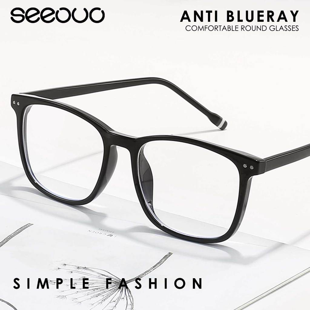 Jual Seeouo Kacamata Antiradiasi Blueray Model Kotak Stylish Simple Bahan TR90 Ringan Pria ...