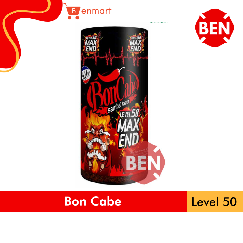 Jual BonCabe Sambal Tabur Level 50 MAX END Botol 30g 30gr Bon Cabe ...