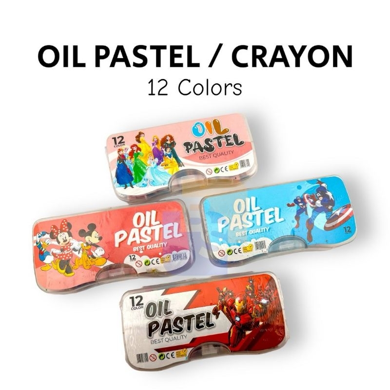 Jual Crayon minyak / oil pastel 12 warna MURAH | Shopee Indonesia