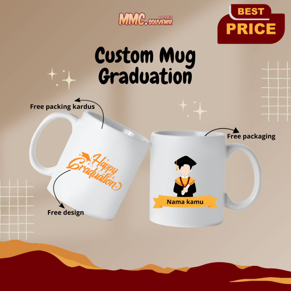 Jual MUG GRADUATION / KADO WISUDA /MUG CUSTOM GRADUATION / HADIAH GIFT ...