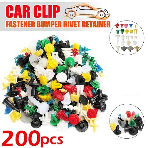 Jual 200 Pcs Paku Baut Body Mobil Plastik Universal KLIP Clip Rivet ...