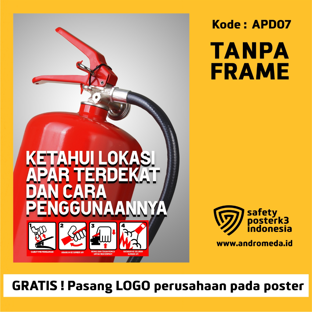 Jual Safety Poster K3: Ketahui Lokasi APAR Tedekat dan Cara ...