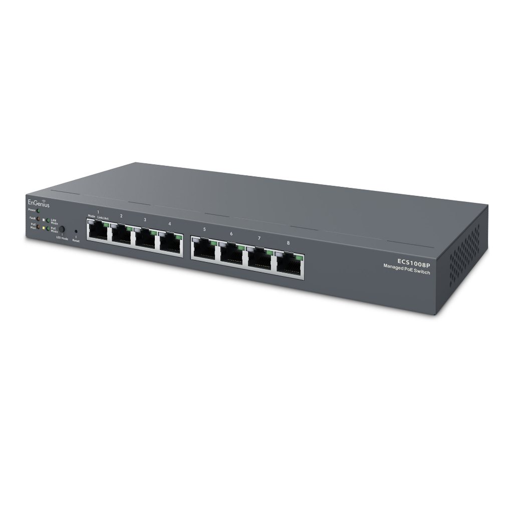 Jual Engenius ECS1008P Cloud Managed Gigabit 55W 8 Port PoE Switch ...