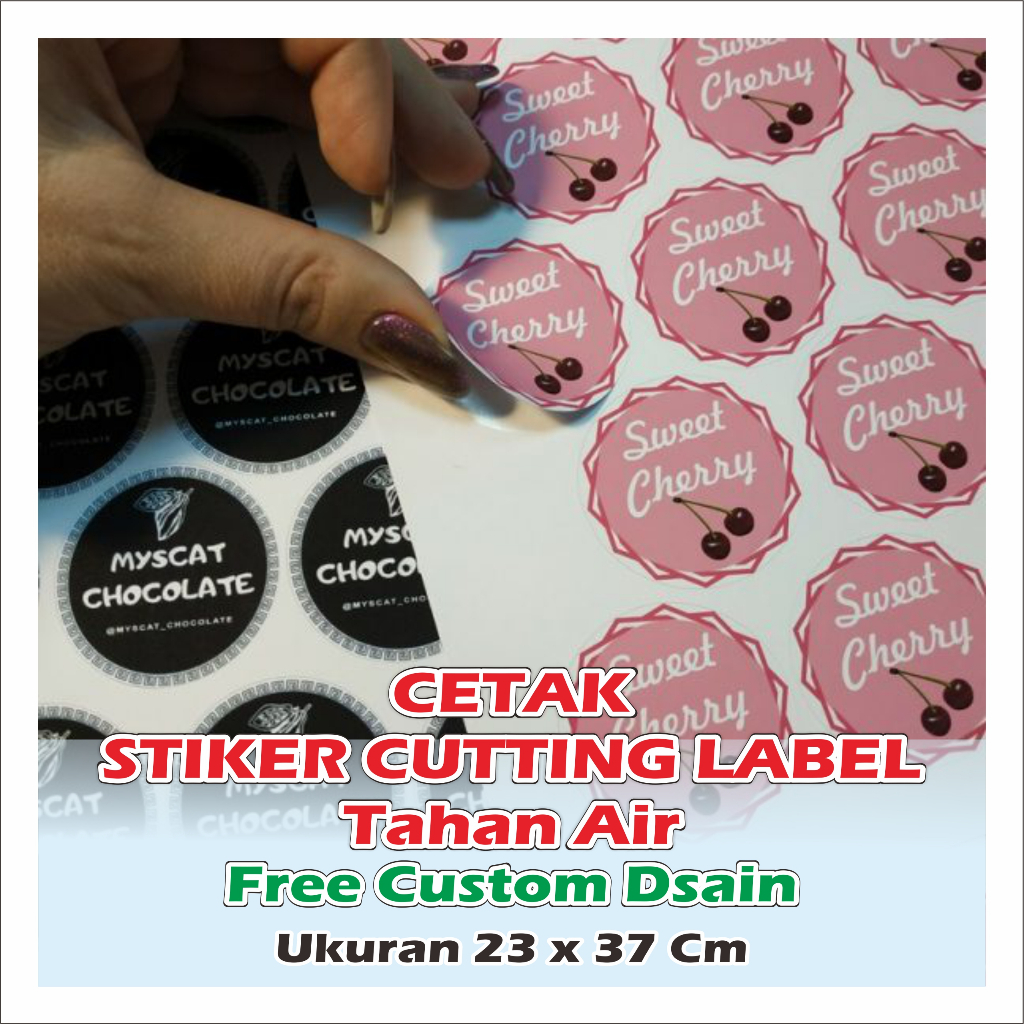 Jual CETAK STIKER LABEL CUTTING TAHAN AIR PINYL stiker label stiker ...